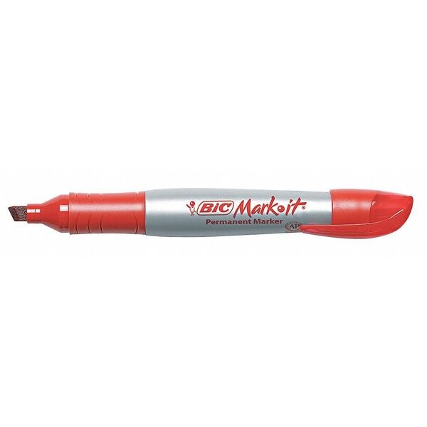 Bic Rambunctious Red Mark-It(TM) Chisel Tip Permanent Marker, Chisel ...