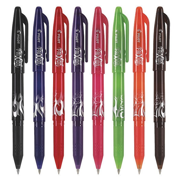 Pilot Stick Erasable Gel Pen, Fine 0.7 mm, Assorted PK8 PIL31569 | Zoro