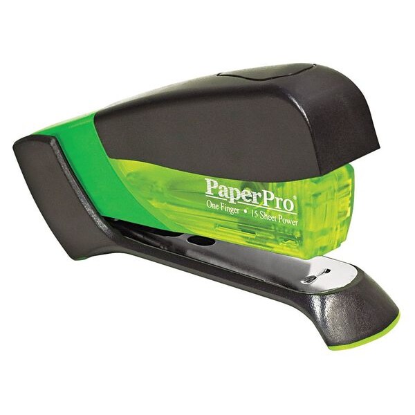 Paperpro Compact Stapler, 15 Sheet, Green ACI1513 | Zoro