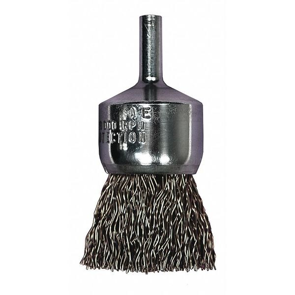 Pferd 1/2" Crimped Wire End Brush - .006 CS Wire, 1/4" Shank 82962 | Zoro