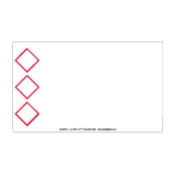 Labelmaster Three Red Diamonds Label, 6"W, Paper, PK250 GHIS0031 | Zoro