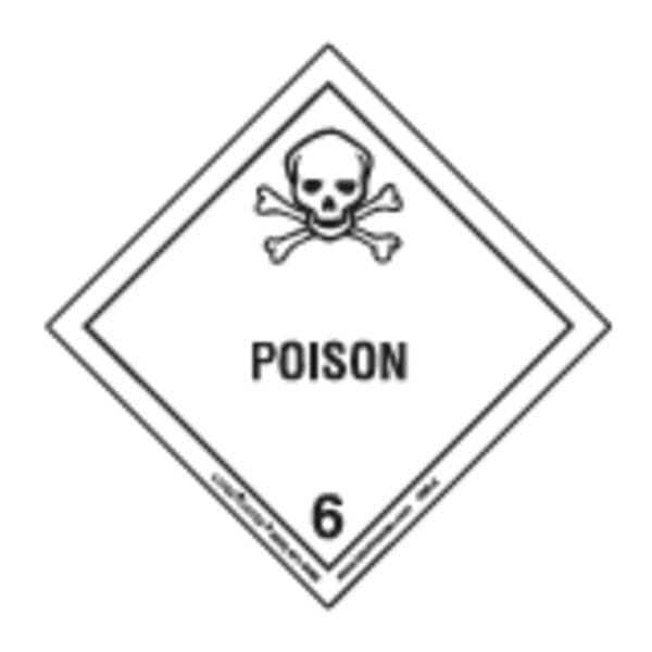 Labelmaster Poison Label, 100mmx100mm, Paper, 500 lbls HML8 | Zoro