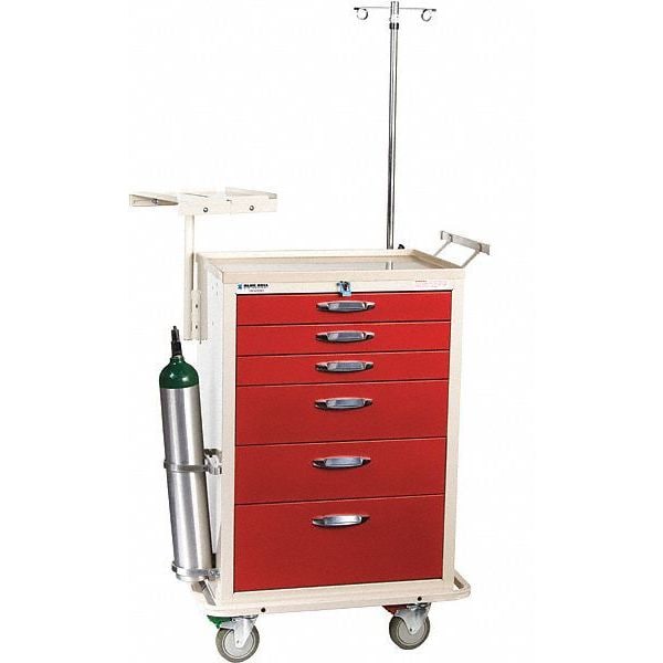 Blue Bell Medical Crash Cart, Steel, 1 Shelves, 1400 lb. 08S30-111 | Zoro