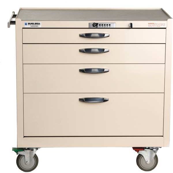 Blue Bell Medical General Supply Cart, Steel, 1 Shelves, 1400 lb. 08C23 ...