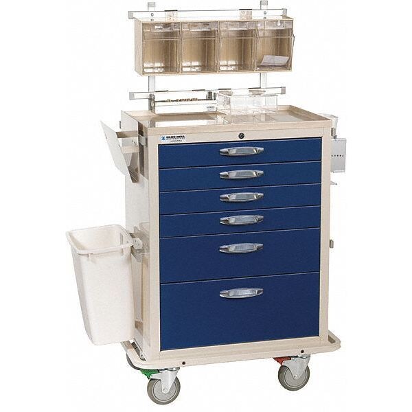 Blue Bell Medical Anesthesia Cart, Steel, 1 Shelves, 1400 lb. 08K27-103 ...