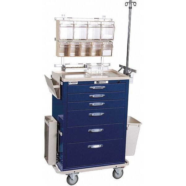 Blue Bell Medical Anesthesia Cart, Steel, 1 Shelves, 1400 lb. 08K30-101 ...