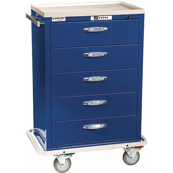 Blue Bell Medical Exchange Cart, Steel, 1 Shelves, 1400 lb. 08C24-144 ...