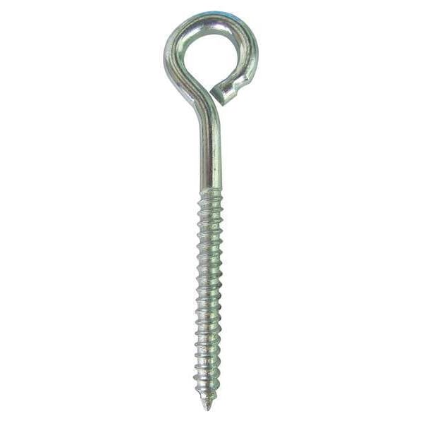 Zoro Select Eye Wood Screw Without Shoulder, 3/8"-16, 3 in Shank, 3/4 ...