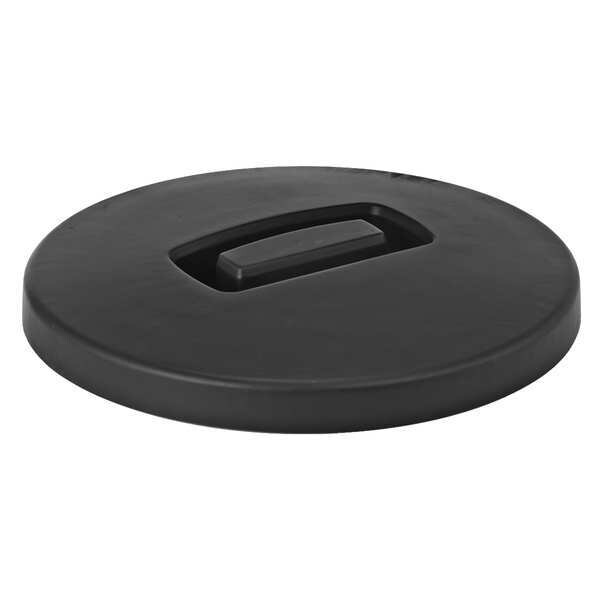 Tough Guy 16 gal, 20 gal Flat Trash Can Top, 17 1/4 in W/Dia, Black ...