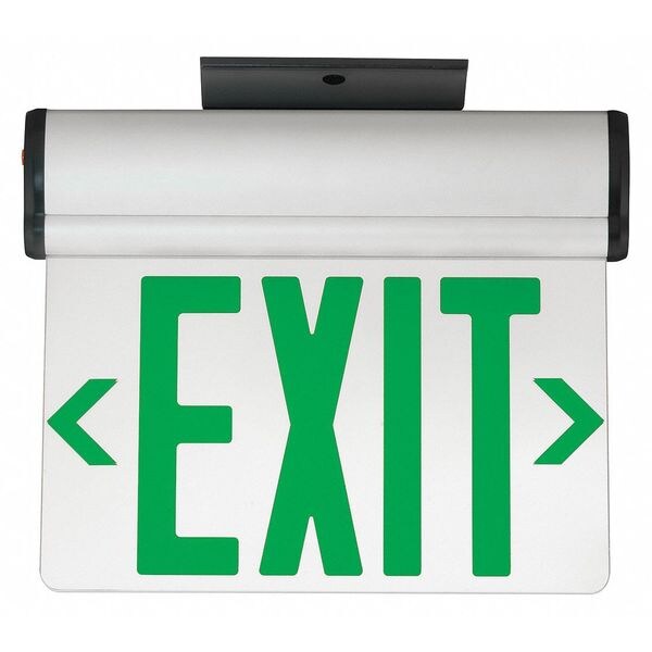 Dual-Lite Edge-Lit Exit Sign, LED, BatteryBackUp, Grn, CELS2GNE ...
