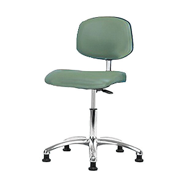 Blue Ridge Ergonomics Clean Room Chair, 18" to 23" Height, Aqua Grey BR ...