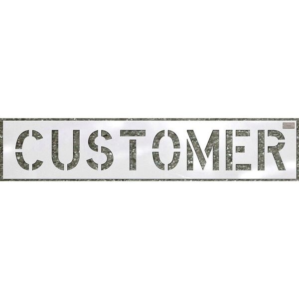 C.H. Hanson Stencil, Customer, 6 x 4 In. 70180 | Zoro