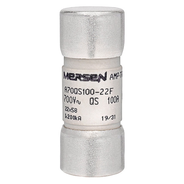 MERSEN/FERRAZ SHAWMUT Semiconductor Fuse, Fast Acting, 100 A, A70QS-22F ...