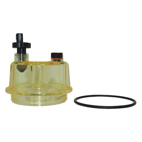 Luber-Finer Fuel Filter Bowl, Black, Plastic L900B | Zoro