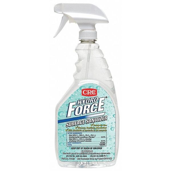 Crc Hydro Force Surface Sanitizer, 32 oz. Trigger Spray Bottle, Mild ...