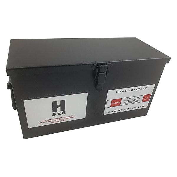 Slotted Shim Kit 8 x 8", Stainless Steel, Pk52 | Zoro.com