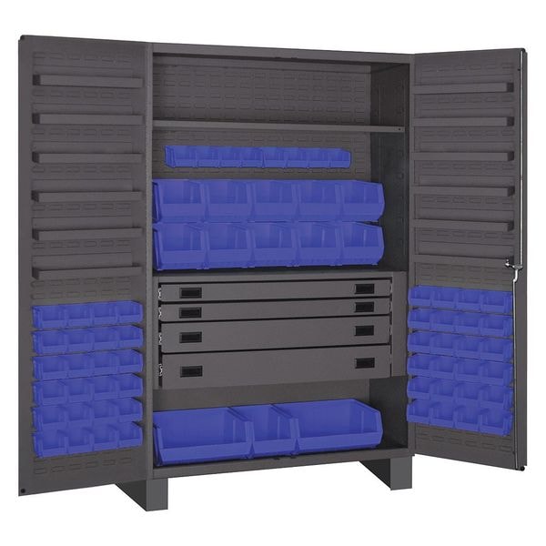 Durham Mfg Extra-Heavy Duty Bin Cabinet, 48 in W, 78 in H, 24" D, 69 ...