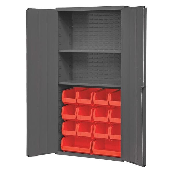 Durham Mfg Extra-Heavy Duty Bin Cabinet, 36 in W, 72 in H, 18" D, 14 ...