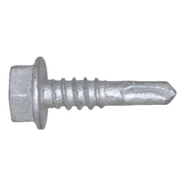 Teks Self-Drilling Screw, #10 x 3/4 in, Climaseal Steel Hex Head ...