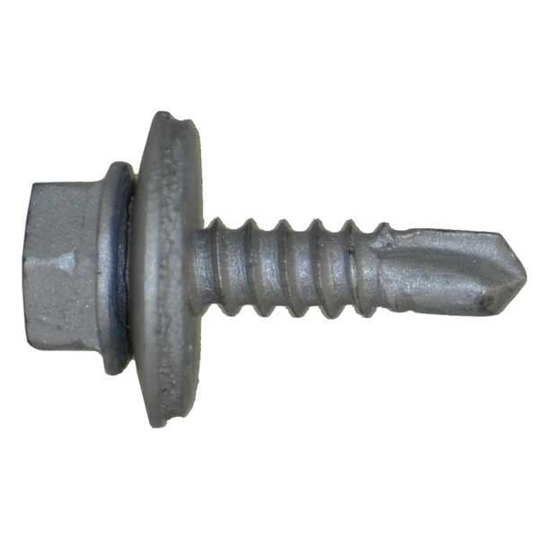 Teks Self-Drilling Screw, #10 x 3/4 in, Climaseal Steel Flange Hex Head ...