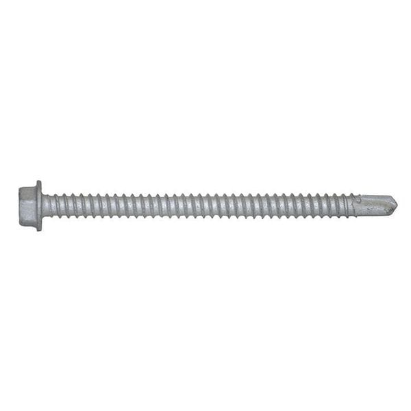 Teks Self-Drilling Screw, #12 x 3 in, Climaseal Steel Flange Hex Head ...
