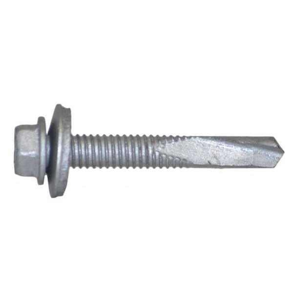 Teks Self-Drilling Screw, #12 x 1 1/2 in, Climaseal Steel Hex Head ...