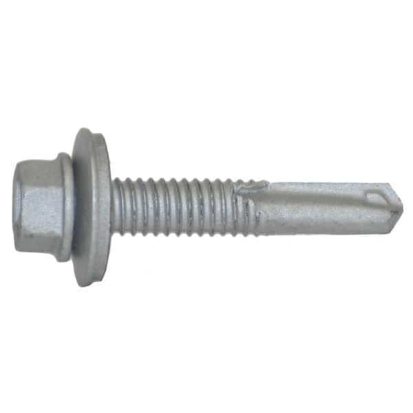 Teks Self-Drilling Screw, #12 x 1 1/2 in, Climaseal Steel Hex Head ...