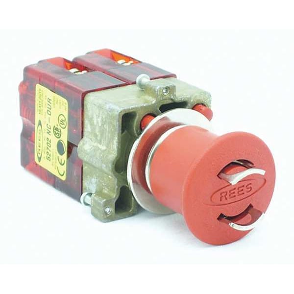 Rees Emergency Stop Push Button, 22 mm, 2NC, Red 22102-312 | Zoro