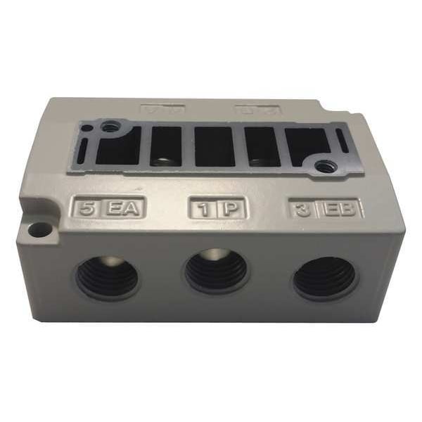 Smc Sub-Plate, 1/4 in. NPT, 1.4 Cv SY7000-27-1T | Zoro