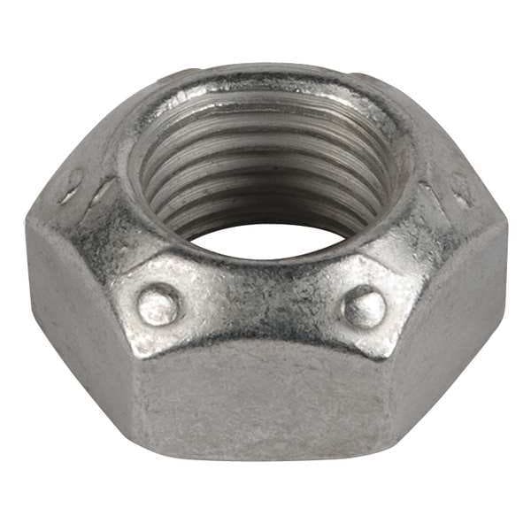 Zoro Select Top Lock Distorted Thread Lock Nut, 1/2"-13, Steel, Grade C ...