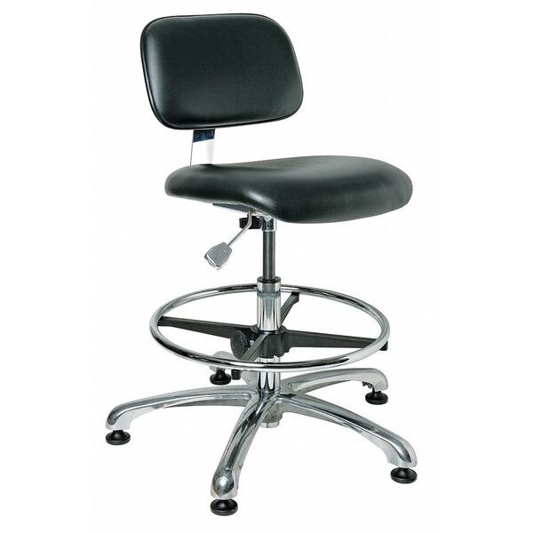 Bevco Cleanroom Pneumatic Task Chair, Upholstered, 300 lb. Weight Limit ...