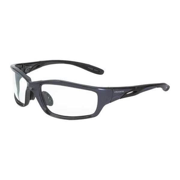 Crossfire Infinity, Safety Glasses Anti-Scratch, Clear Lens, Gray Frame ...