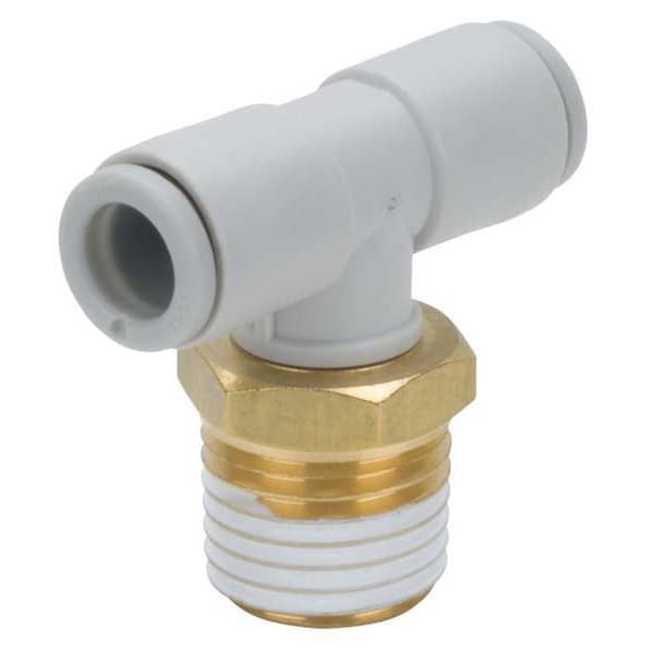 Smc Male Branch Tee, Push-to-Connect x Push-to-Connect x MBSPT, 4mm Tube OD, 1/8 in Pipe Size ...