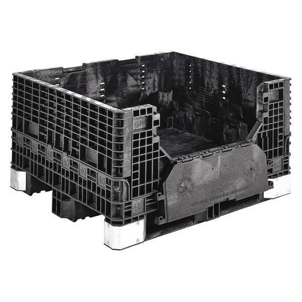 Buckhorn Black Bulk Container, Plastic, 16.9 cu ft Volume Capacity ...