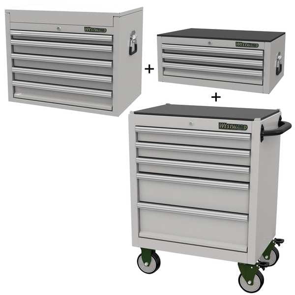 Westward WESTWARD Rolling Cabinet Kit, Intermediate & Top Chest, 13 ...