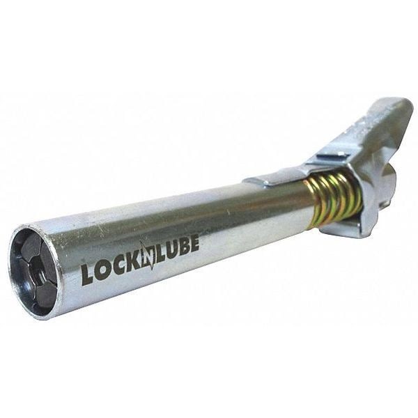 LOCKN LUBE Quick-Lock Grease Coupler Long,1/8" NPT (LOCKNLUBE XL) | Zoro