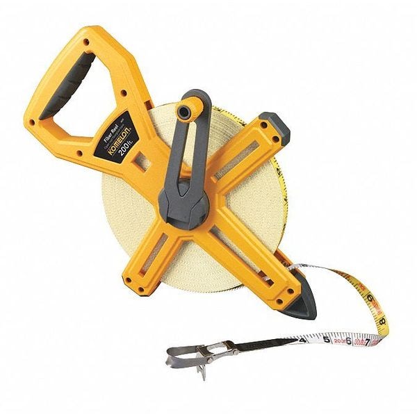 Komelon 200 ft. Open Reel Tape Measure, 1/2" Blade 6622 | Zoro