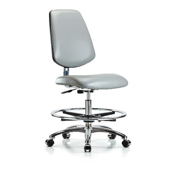 Blue Ridge Ergonomics Clean Room Chair 22" to 29" Height, Vinyl, Dove ...