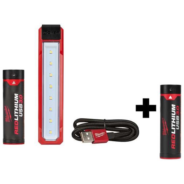 Milwaukee Tool Pocket Flood Light, Battery, LED, 445lm 2112-21, 48-11 ...