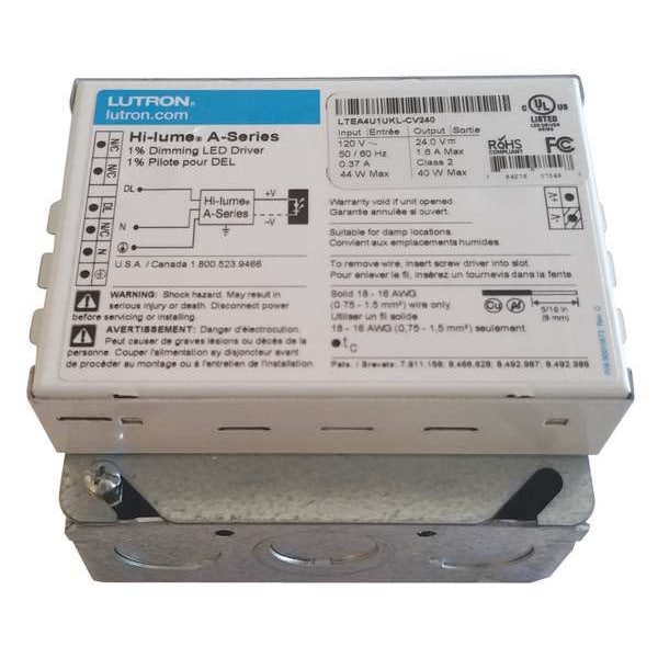 Lutron LED Driver, 12VDC, 120/277VAC, 170-390 mA L3DA4U1UKL-AV120 | Zoro