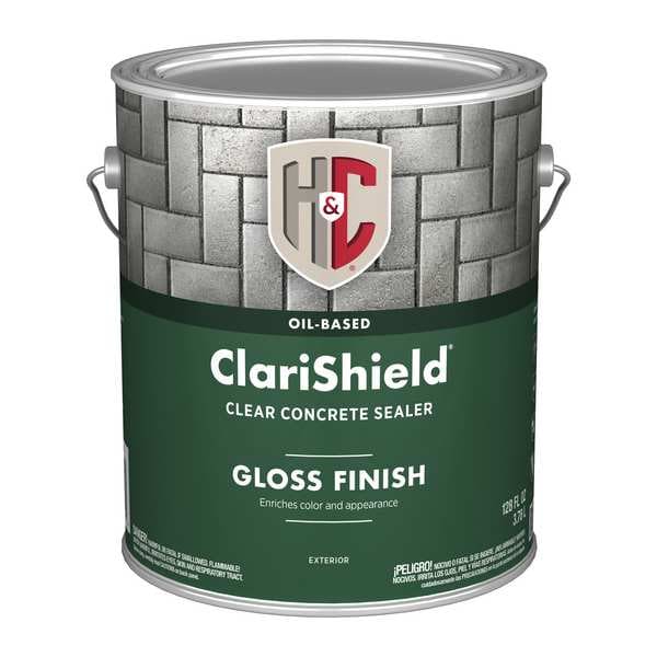 H&C Concrete Dustproofer Floor Sealer, Gloss Finish, Clear, Oil Base 50 ...