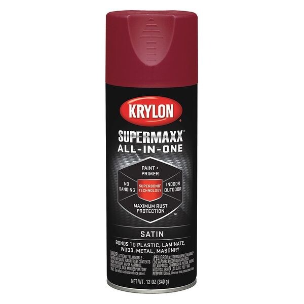 Krylon Industrial Rust Preventative Spray Paint, Satin Burgundy, Satin ...