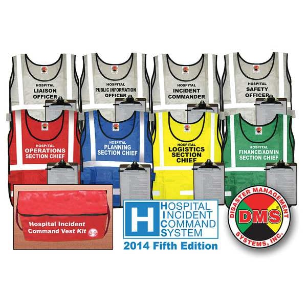 Disaster Management Systems HICS 2014 Vest Kit, Small, 8 Vests DMS ...