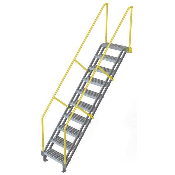 Tri-Arc Stair Unit, Aluminum, 10 Steps, 750 lb. Cap UAP1050 | Zoro