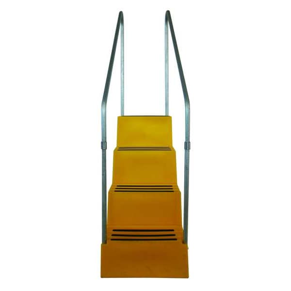 Dpi 4 Steps, Plastic Step Stand, 500 lb. Load Capacity, Yellow T445-14 ...