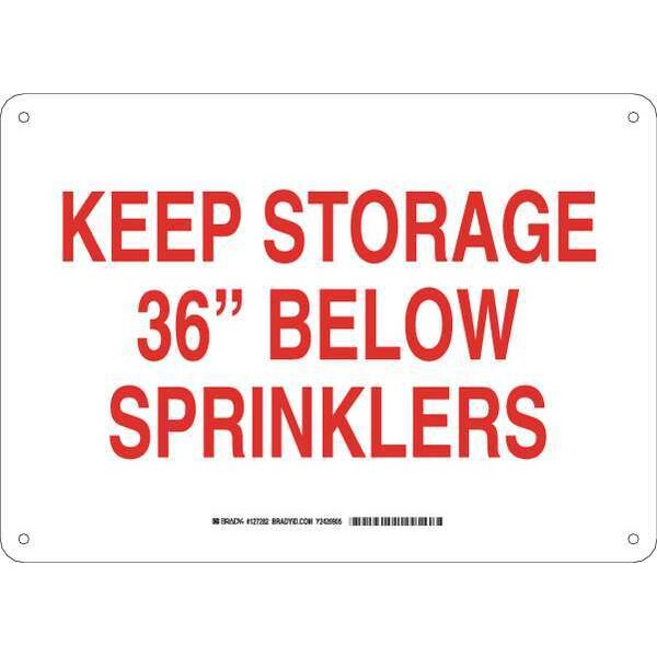 Brady Fire Safety Sign, 10" Height, 14" Width, Plastic, Rectangle ...