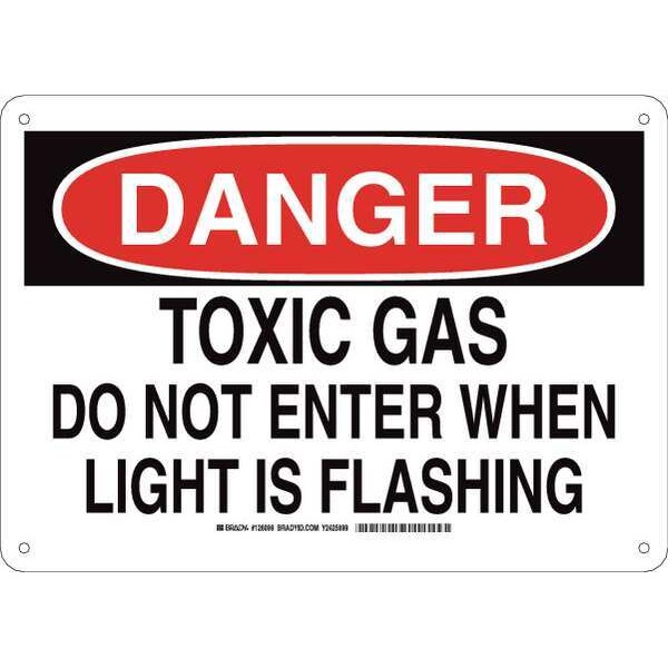 Brady Danger Sign, 10" Height, 14" Width, Aluminum, Rectangle, English ...
