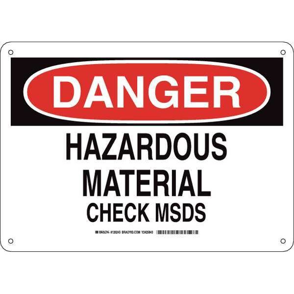 Brady Danger Sign, 10 in H, 14 in W, Rectangle, English, 126243 126243 ...