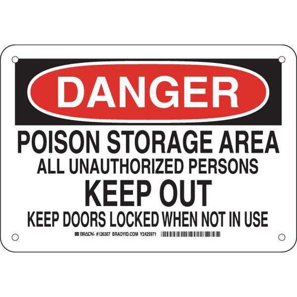 Brady Danger, Poison Storage Area All Unauthorized Persons Keep Out ...