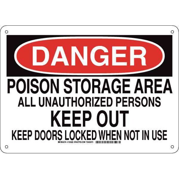 Brady Danger, Poison Storage Area All Unauthorized Persons Keep Out ...